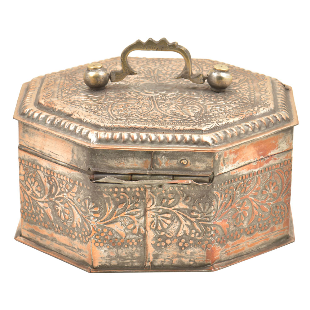 Mughal Style Indian Tinned Copper Pandan Box